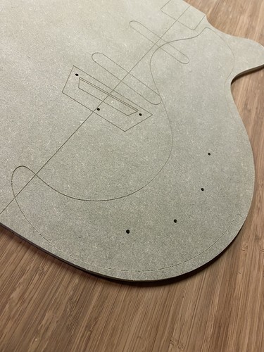 Guitar Body Template, 6mm MR MDF (compatible with Danelectro DC59 parts ...
