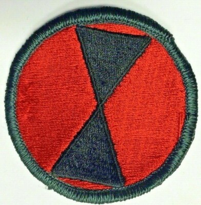 U.S. ARMY 7th INFANTRY DIVISION FULL COLOR PATCH Vietnam War Era #47 | eBay