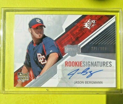 JASON BERGMANN 2006 ROOKIE SIGNATURES 221/999 UD #106 Washington ...