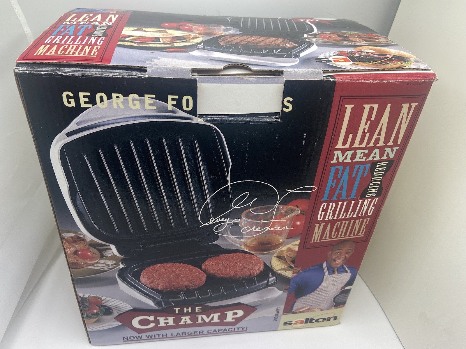 George Foreman Lean Mean Grilling Machine The Champ Indoor Grill NEW IN ...