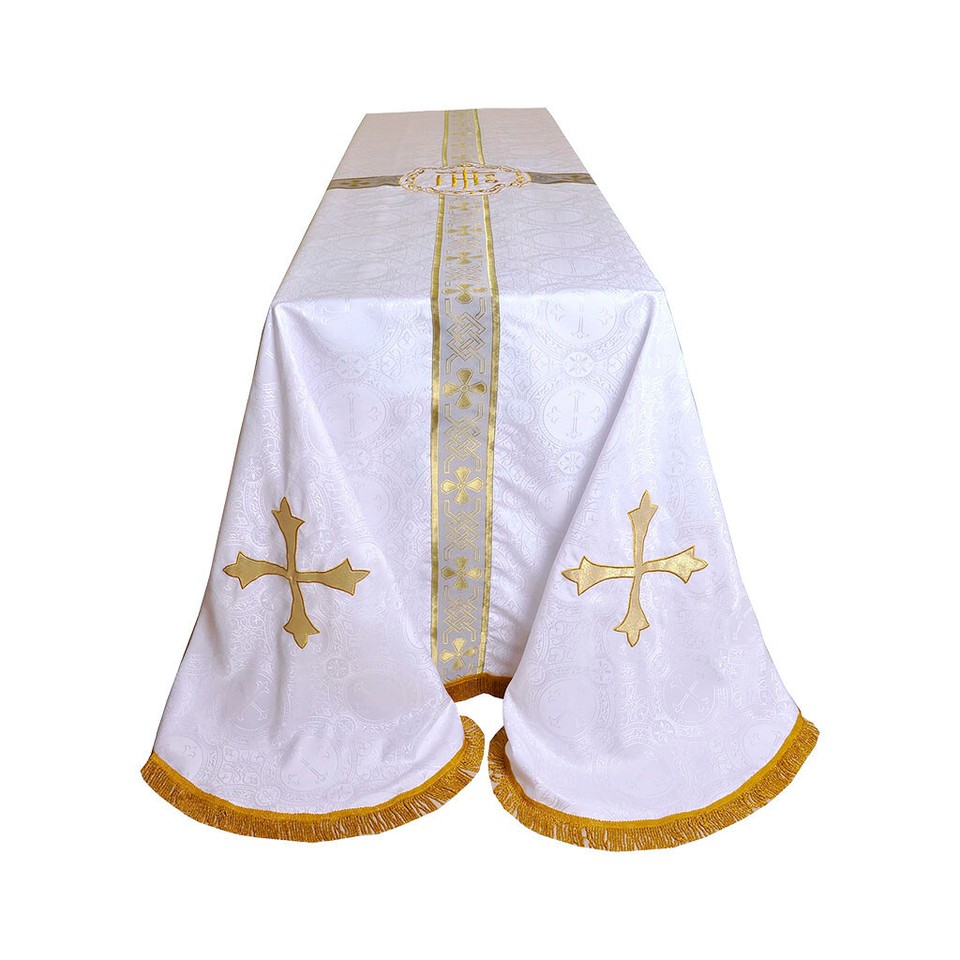 White Funeral Pall Size - 8'x12' Unlined Catholic Requiem mass ,Funeral ...
