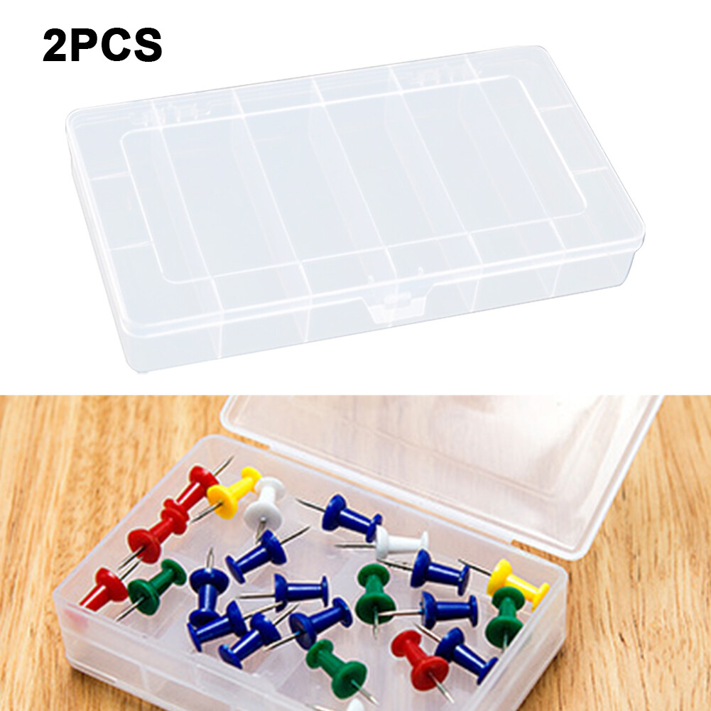 2pcs 6 Grids Craft Screws Nails Fishing Tackles Hardware Storage Box ...