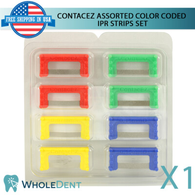 ContacEZ Assorted Color Coded IPR 8 Strips Orthodontic Interproximal ...