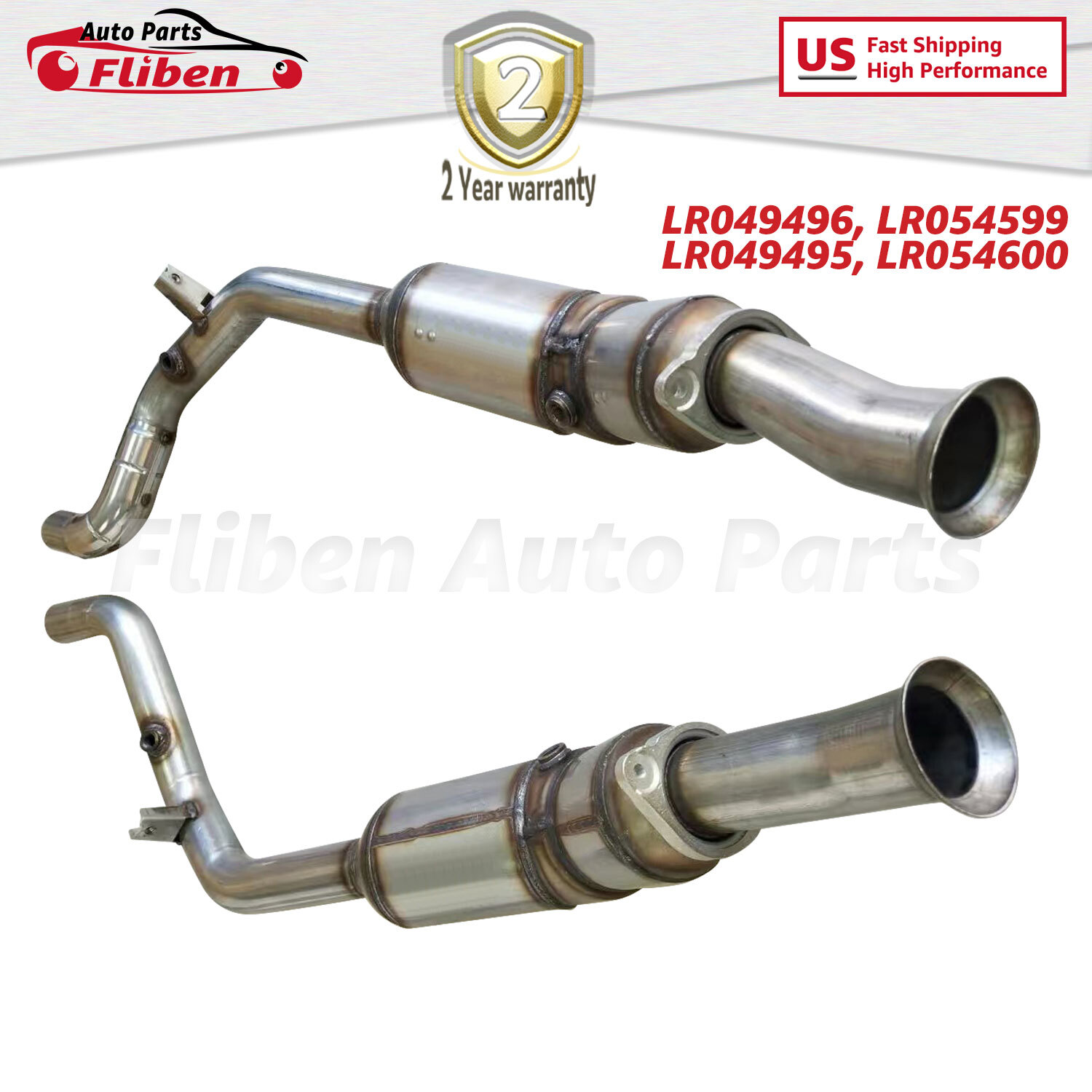 Catalytic Converters LR049496 LR054600 For 2014-2019 Land Rover Range ...
