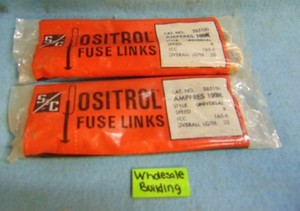 S&C POSITROL FUSE LINKS, 265100, UNIVERSAL, SPEED K, 100 AMP *LOT OF 2 ...