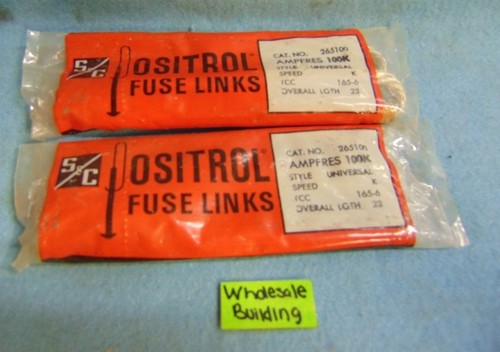 S&C POSITROL FUSE LINKS (LOT OF 2) 265100 UNIVERSAL SPEED K 100 AMP | eBay