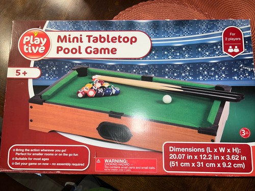 Tabletop Pool, Mini Pool Table & Billiard Set | Small Billiards Game ...