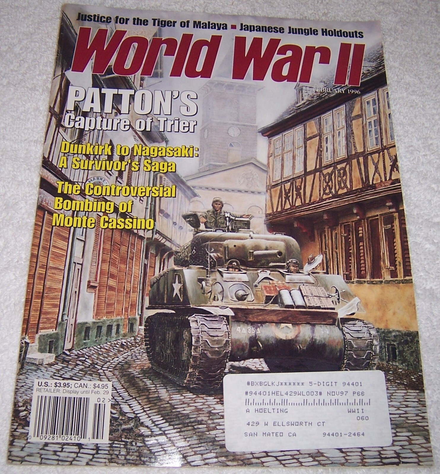 World War II Magazine February 1996 General Patton Trier Dunkirk ...