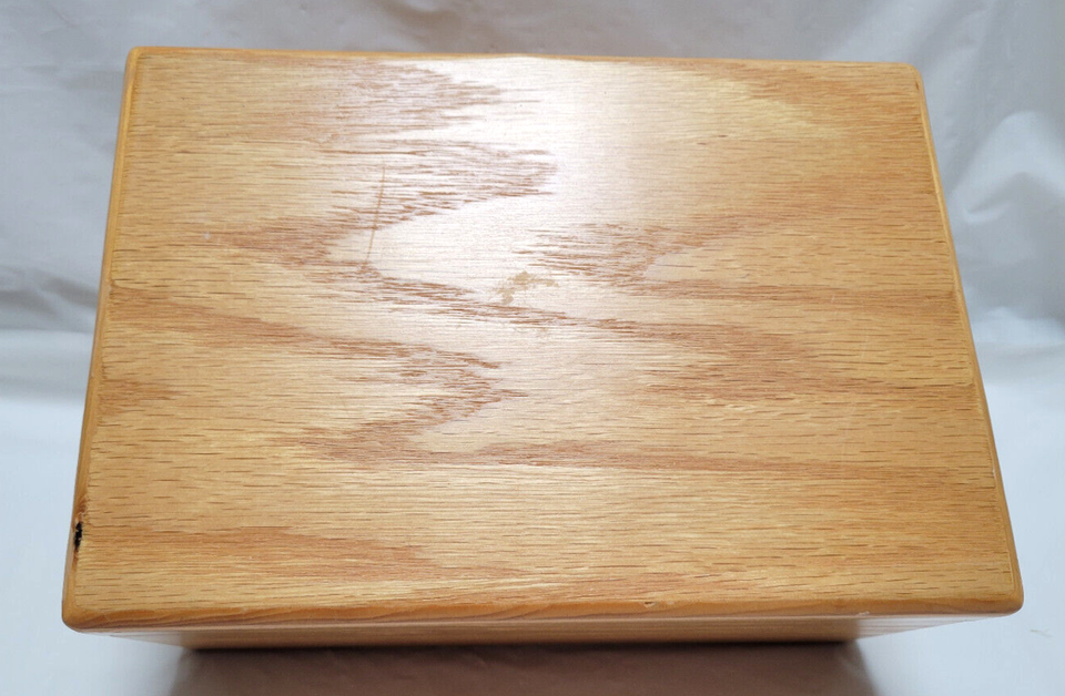 Plain Light Wooden Box with Hinged Lid 10"x7"x5.5" - No Lock | eBay
