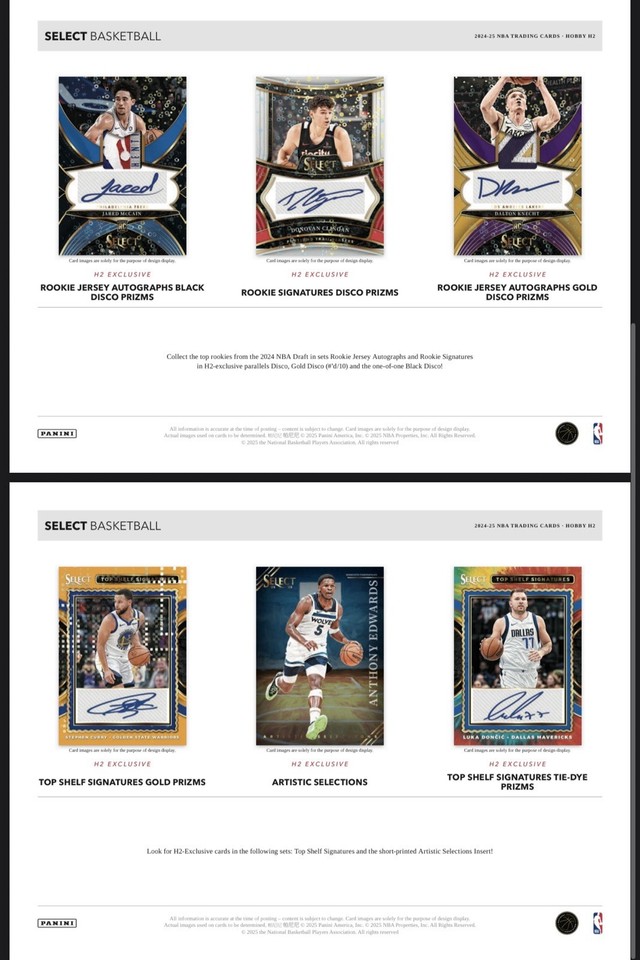 2024/25 Panini Select NBA Basketball H2 Hybrid Factory Sealed Hobby ...