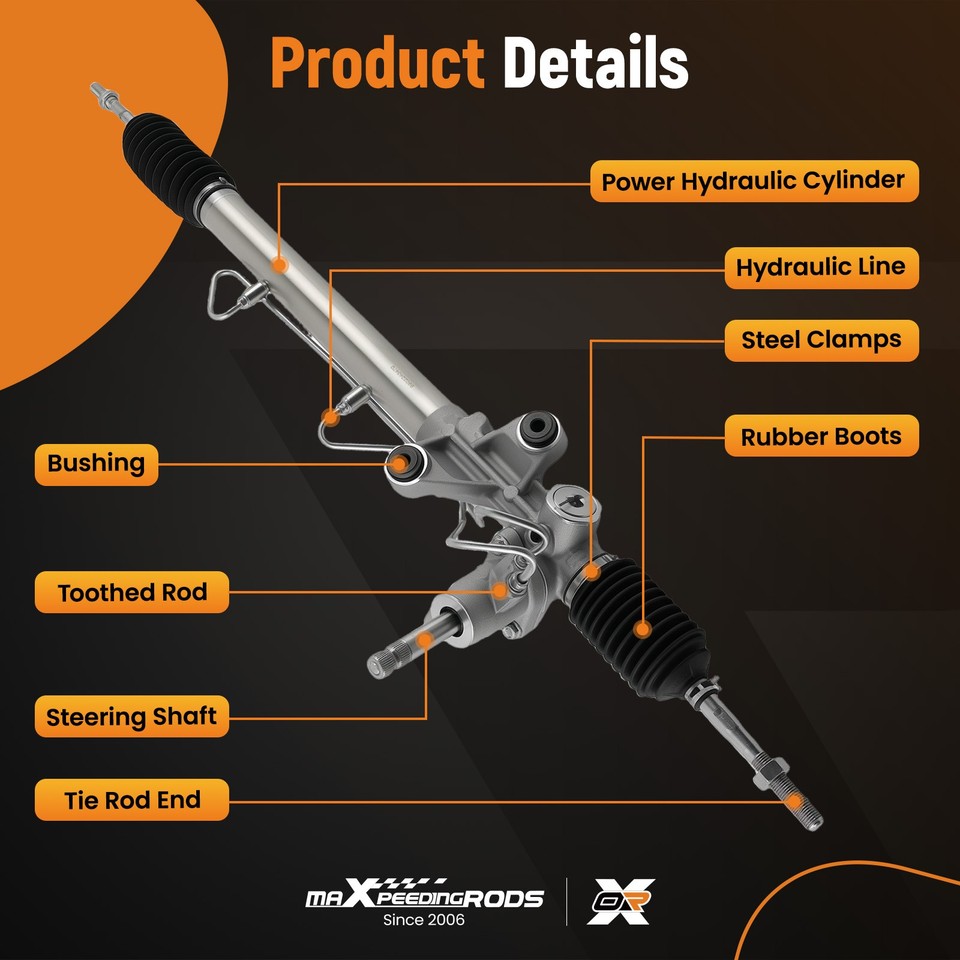 Complete Power Steering Rack and Pinion for Honda Civic del Sol/Integra ...