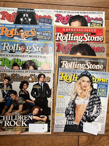 Lot of 10 Vintage 2005 Rolling Stone Magazines, From a smoke free home ...