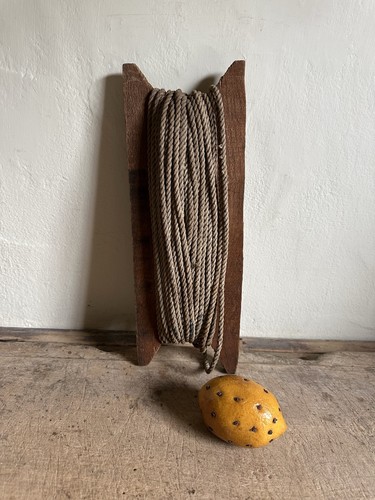 Antique Handmade Wooden Rope Winder Original Thin Rope Yardage Patina ...