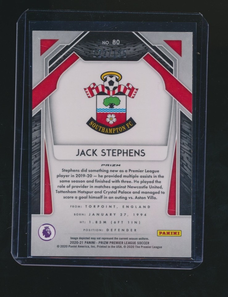 JACK STEPHENS 2020-21 PANINI PRIZM RED MOJO PRIZM RC PARALLEL 122/135 ...