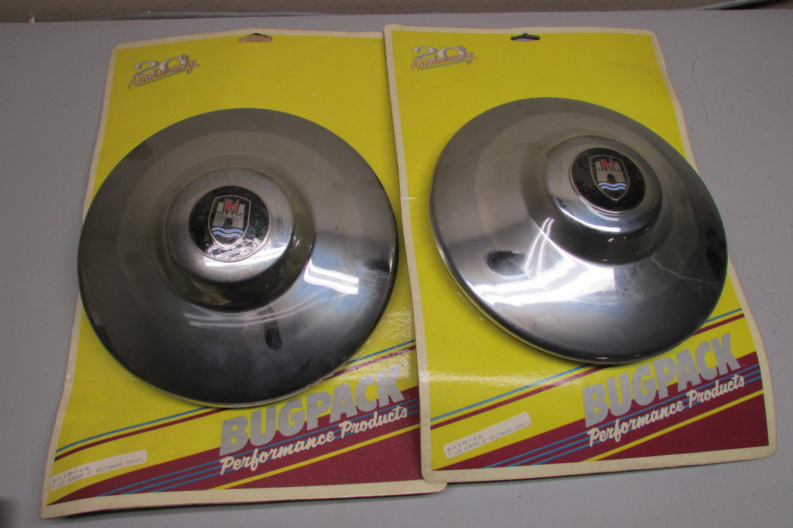 BugPack 6118-16 VW Hub Cap 5-Lug W/ Wolfsburg Crest Lot of 2! | eBay