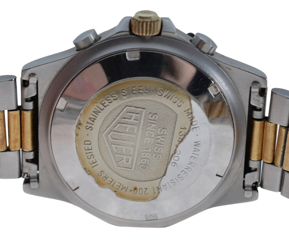RARE Tag Heuer Two-Tone 3000 Series 38mm Automatic Chronograph Watch ...