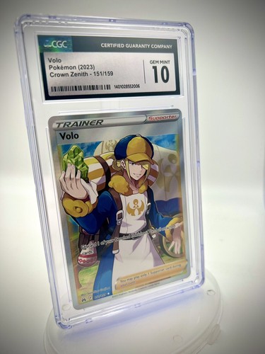 Pokemon TCG - Volo 151/159 Crown Zenith Full Art Trainer, EN, CGC 10 ...