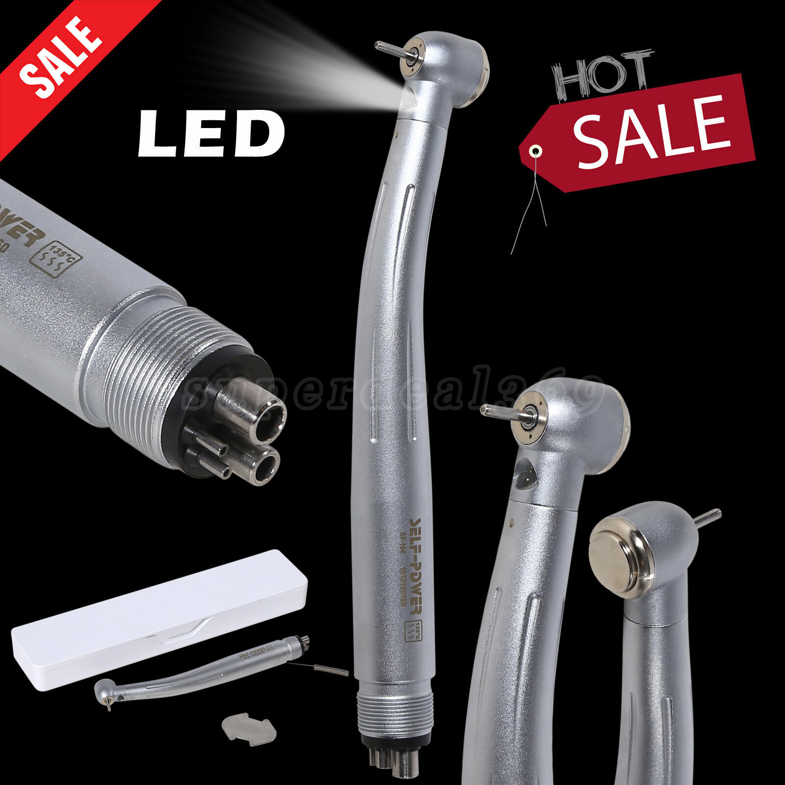 10pcs Dental Fast High Speed Handpiece Push Button Standard 4 Hole ...