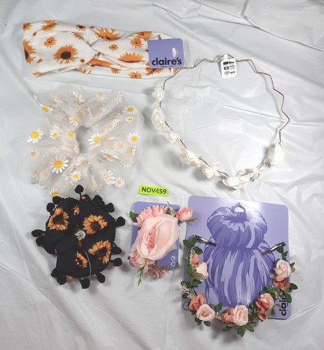 Claire's Accessories Flower Hair Bundle Gifts Slides Bobbles Bands ...