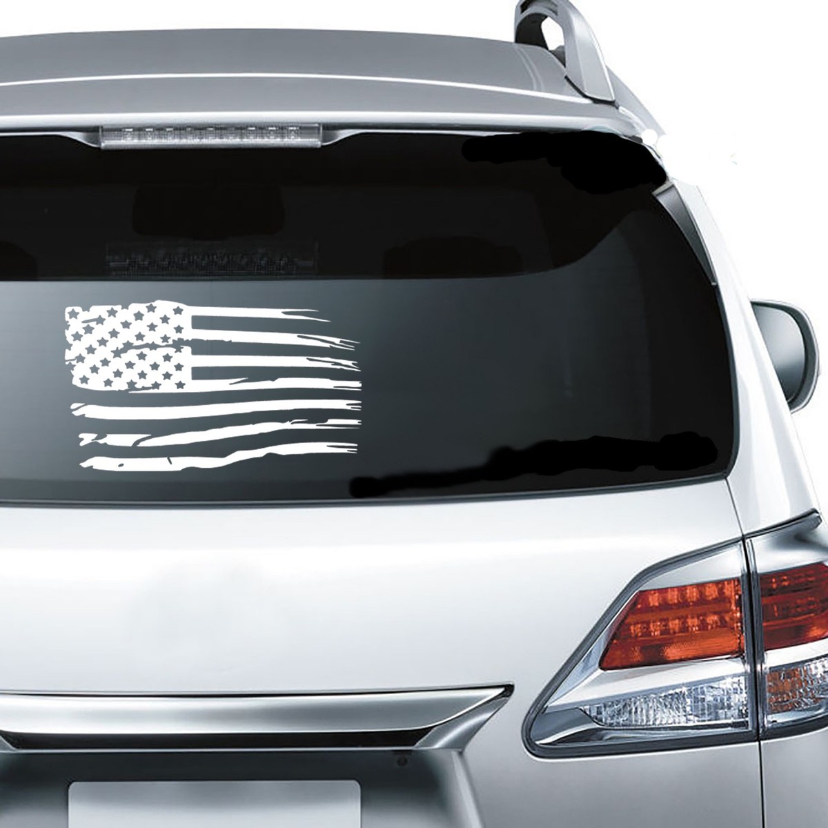 Us Flag Window Stickers American USA US Flag Rear Window Vinyl Decal