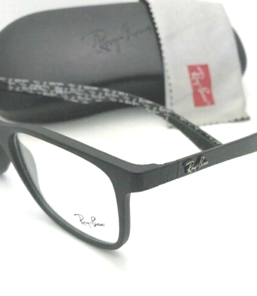 New Ray-Ban Reading Glasses RB 8903 5263 55-18 Black Carbon-fiber ...