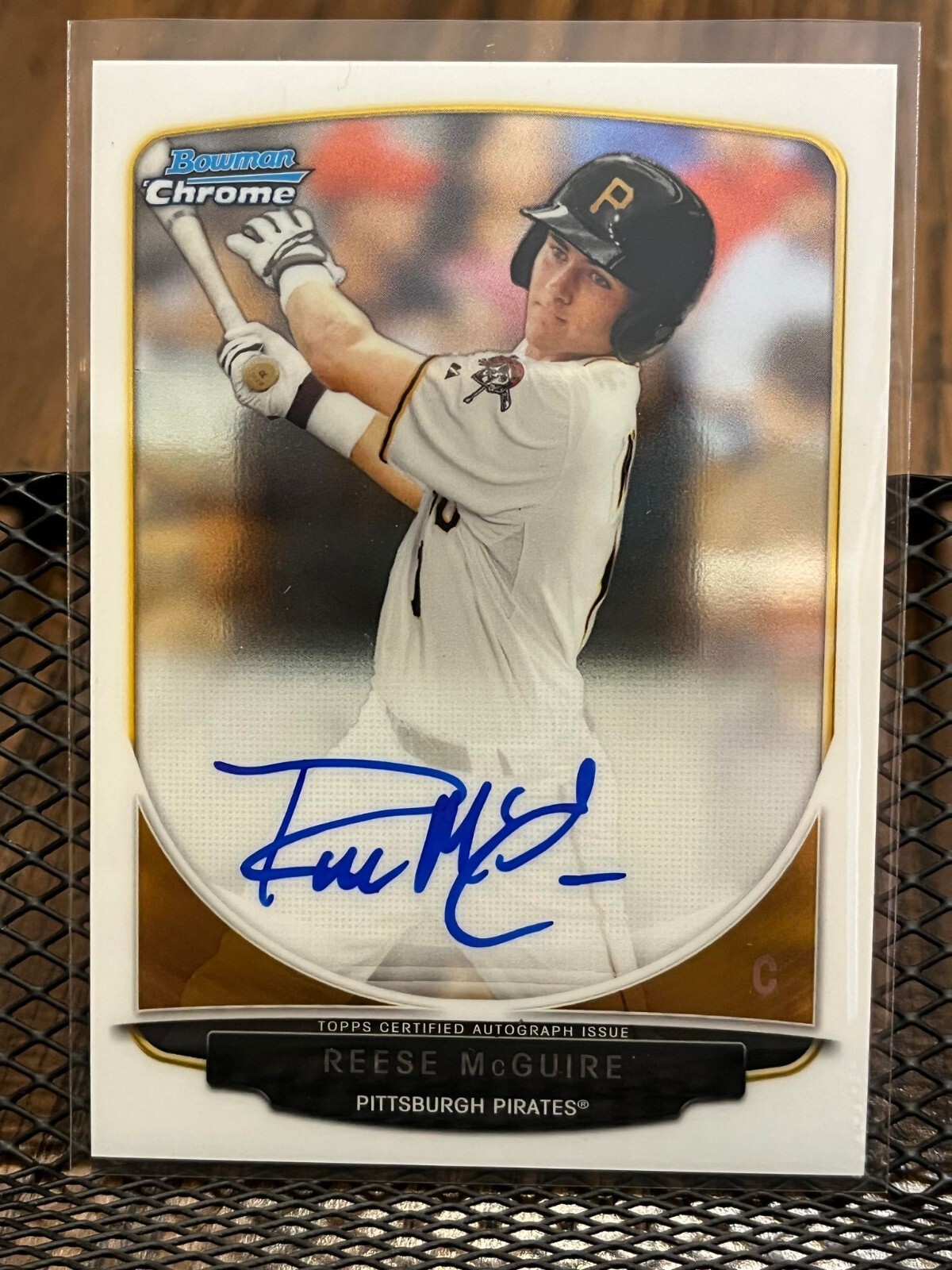 REESE MCGUIRE 2013 BOWMAN CHROME PITTSBURGH PIRATES ROOKIE AUTOGRAPH ...