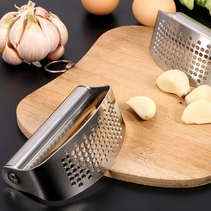 1Pc Stainless Steel Garlic Press Tool, Manual Minced Garlic Chopped ...