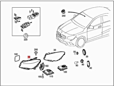 Genuine MERCEDES C117 X117 CLA Coupe C117 Lamp unit 1178200261 | eBay