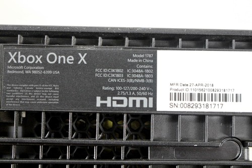 MICROSOFT XBOX ONE X DISC EDITION GAMING CONSOLE | 1787 | 1TB | BLACK ...