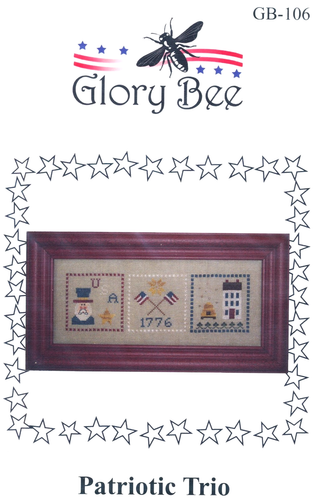 Glory Bee PATRIOTIC TRIO Cross Stitch Pattern Only OOP RARE ~ Uncle Sam ...