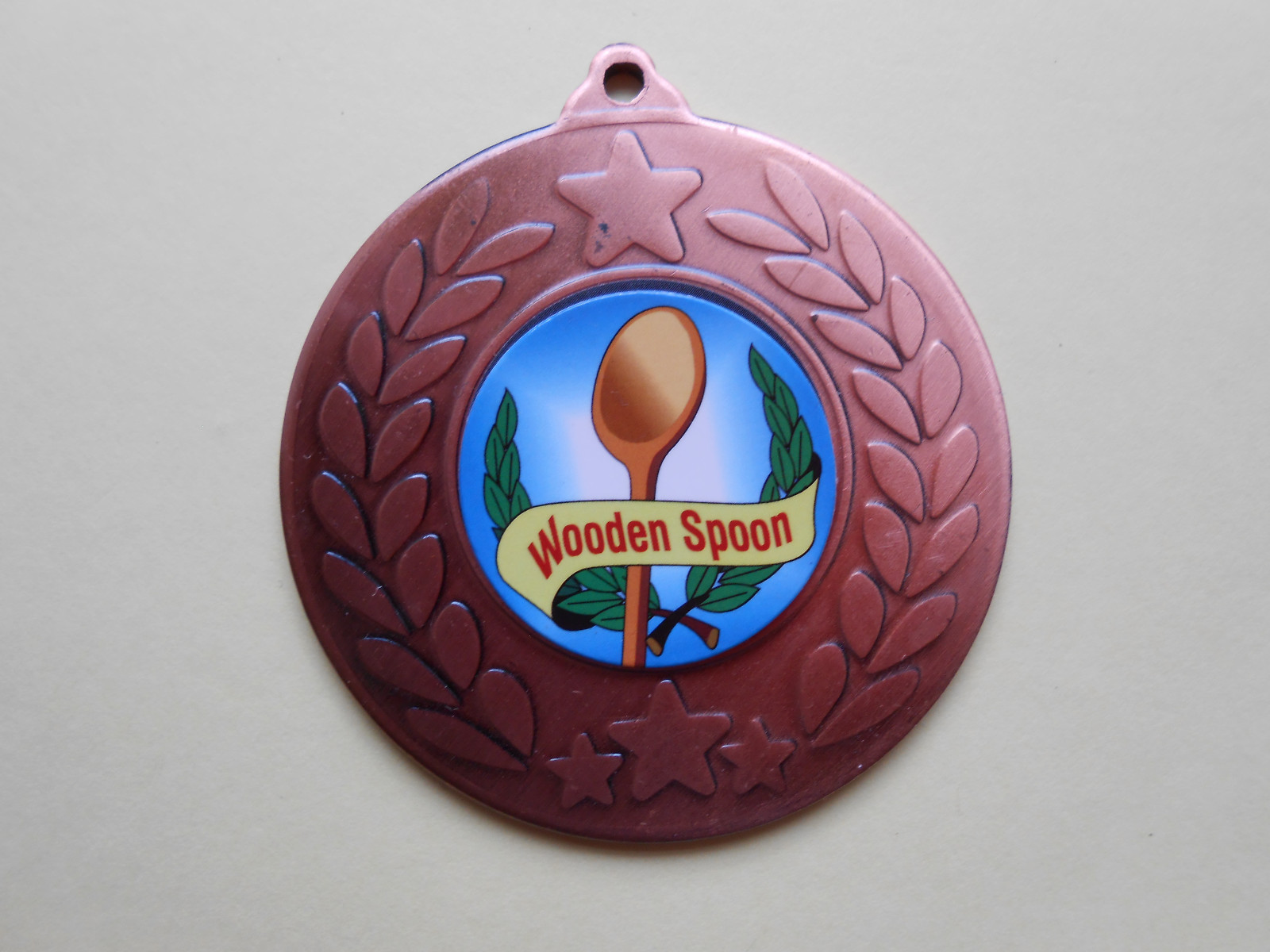 WOODEN SPOON MEDALS - METAL - 50MM - GOLD -SILVER OR BRONZE WITH ...