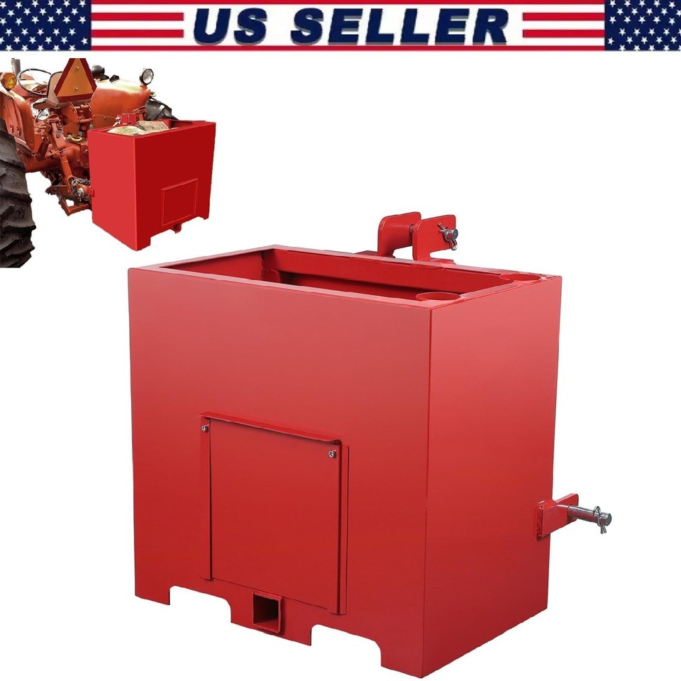 Ballast Box ,3 Point Steel Hitch Weight Box for Cat 1 Tractor 800LBS ...