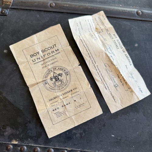 WW1 Era 1910-1920 BSA Boy Scouts Certificate & Booklet Uniform Dated ...