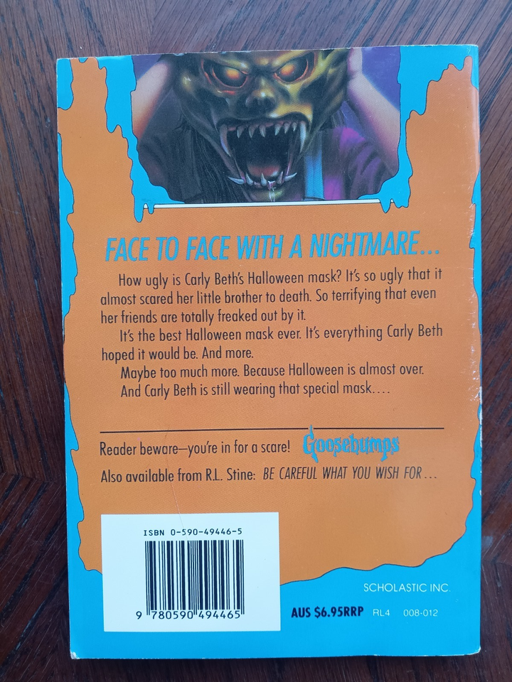 R. L. Stine Goosebumps #11 "The Haunted Mask" Scholastic 1993 | eBay
