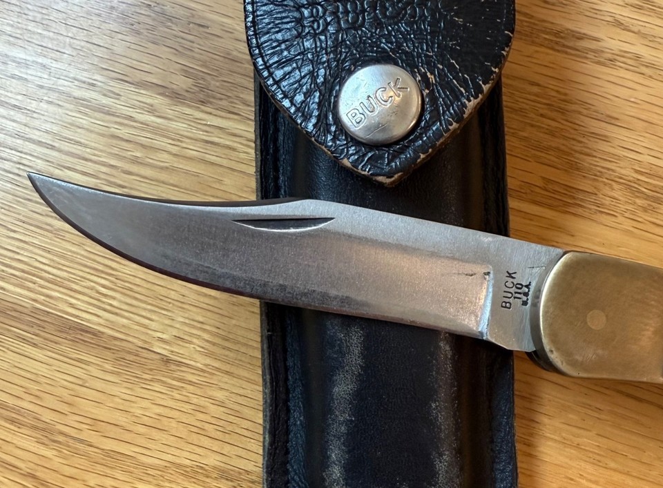 VINTAGE 1972-86 3 LINE BUCK 110 KNIFE USED N22 | eBay