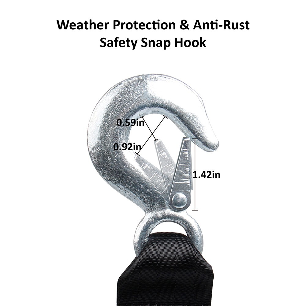 HEAVY DUTY BOAT TRAILER TOW REPLACEMENT WINCH STRAP ROPE 2" x20' WITH ...
