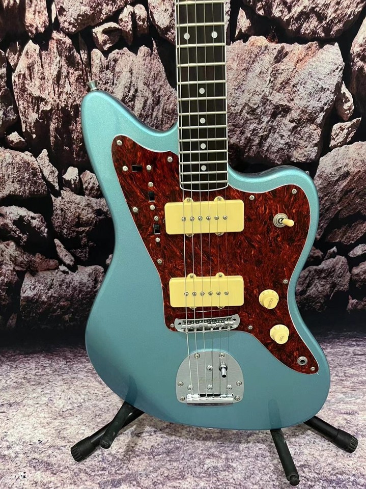 Factory high-end custom electric guitar Jazzmaster Metal Blue color hot ...