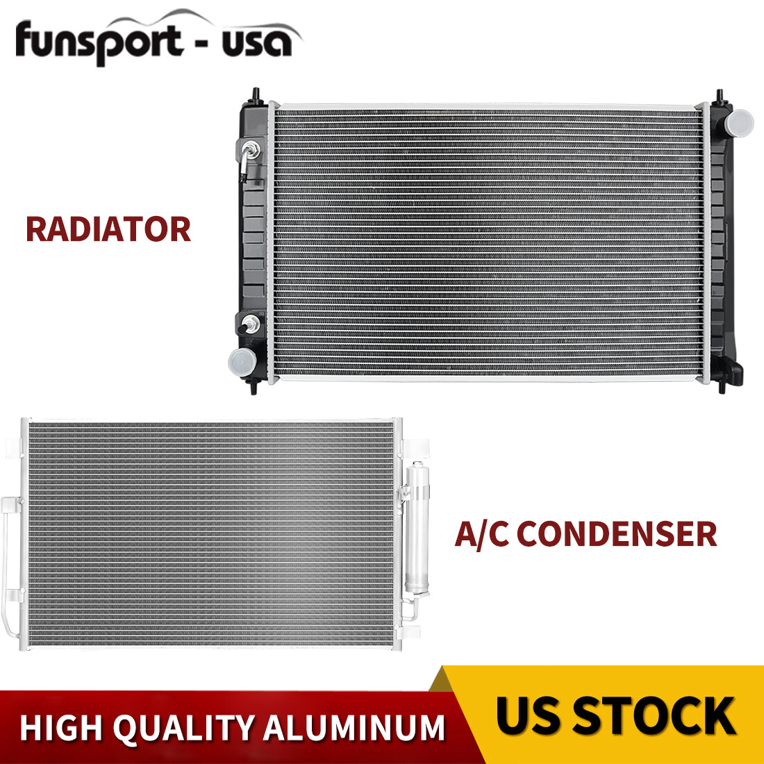 Radiator + AC Condenser for 2007-2018 Nissan Altima 2009-2019 Maxima 2 ...
