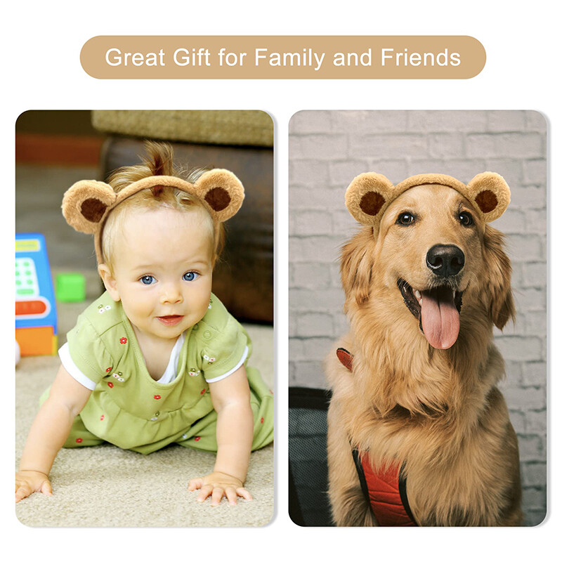 Brown Bear Ears Headband Costume For Party Cosplay Costume Animal ...