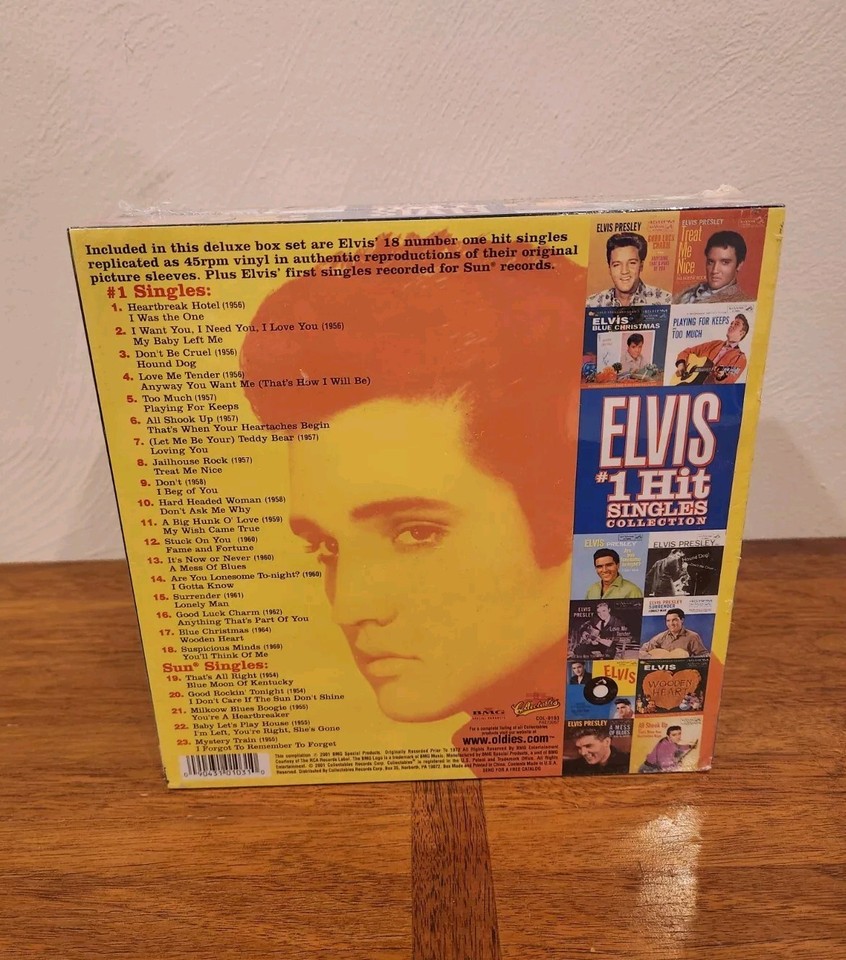 NEW! ELVIS #1 HIT SINGLES COLLECTION RED VINYL 45'S WITH PICTURE ...