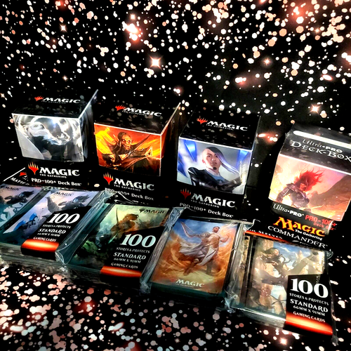 MTG ULTRA PRO 400 DECK PROTECTOR CARD SLEEVES & 4X 100+ DECK BOX ...