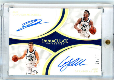 2018-19 Panini Immaculate Donovan Mitchell & Grayson Allen Dual Auto ...
