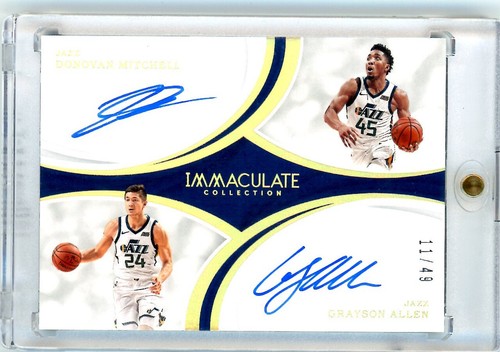 2018-19 Panini Immaculate Donovan Mitchell & Grayson Allen Dual Auto ...