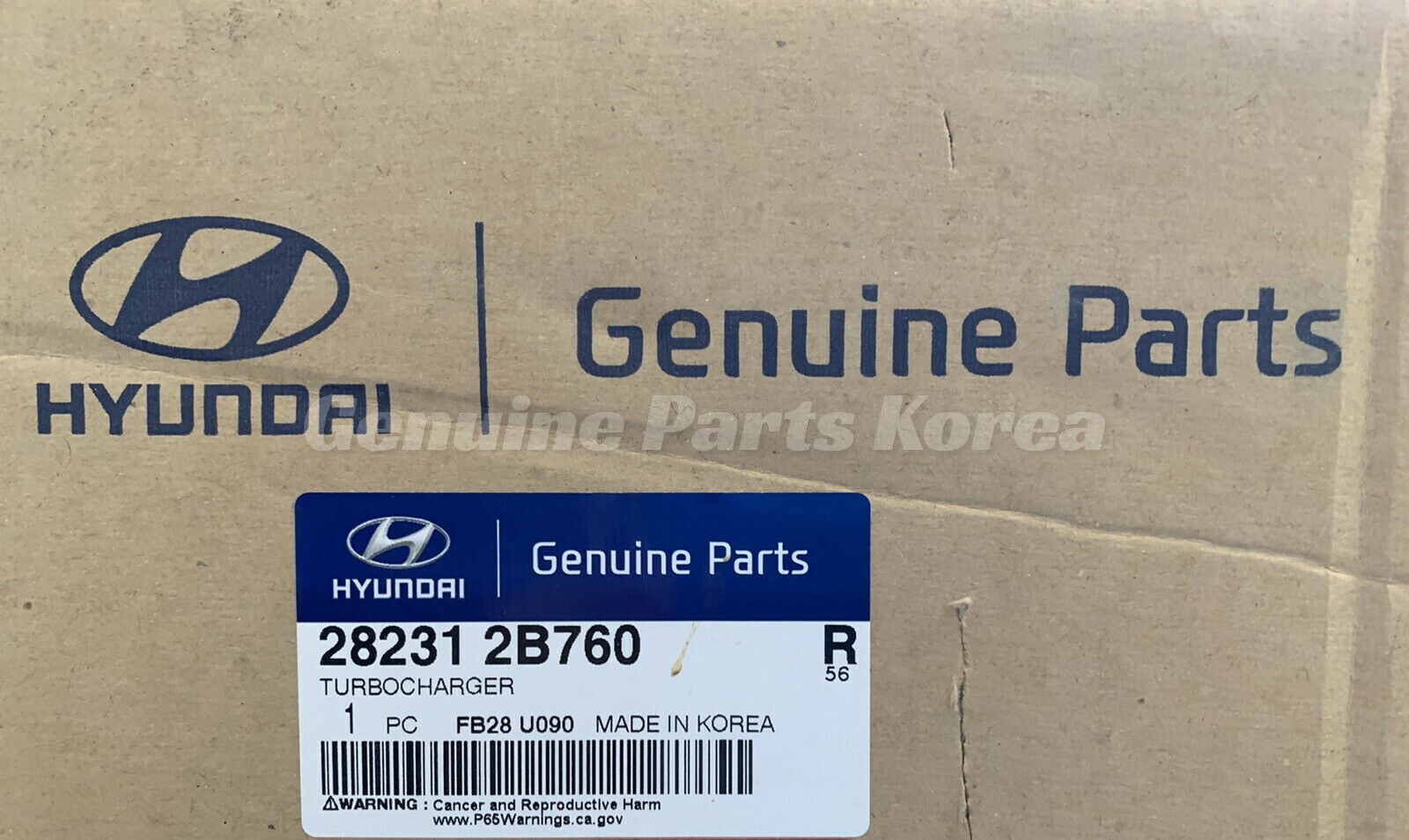 Genuine Turbocharger ⭐ 282312B760 ⭐ for 2016-2018 Hyundai Tucson 1.6L ...