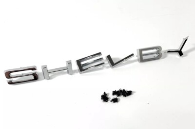 Chrome Hood / Trunk "SHELBY" Letters Script Emblem For 1968-1970 Ford ...