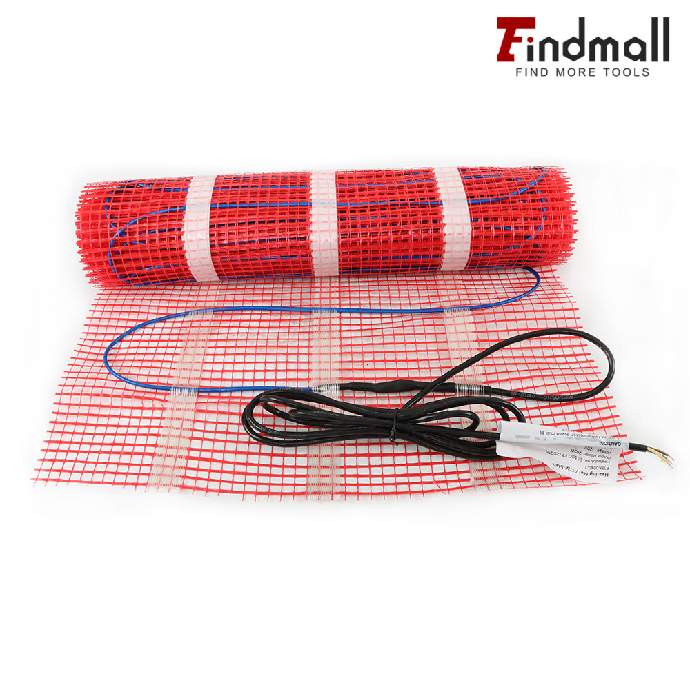 Electric Floor Heat Mat Kit (10-100sqft), 120V Underfloor Radiant ...