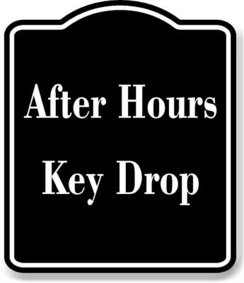After Hours Key Drop BLACK Aluminum Composite Sign | eBay