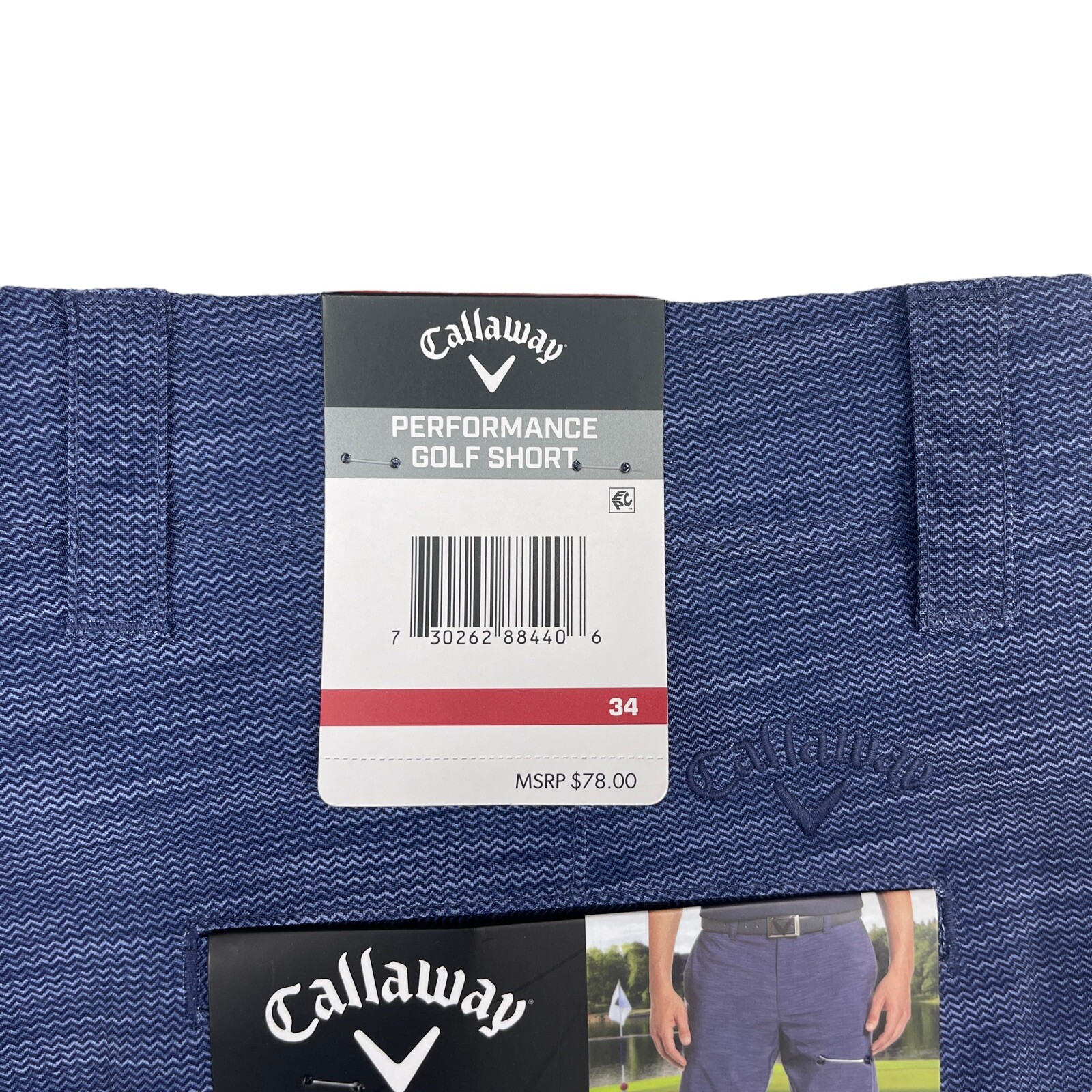 Callaway Shorts Mens Size 34 Blue Golf Stretch Performance Opti Dry ...