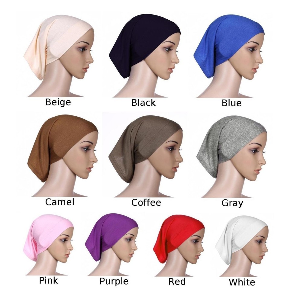 Womens Headscarf Mercerized Cotton Soft Breathable Solid Color Head ...