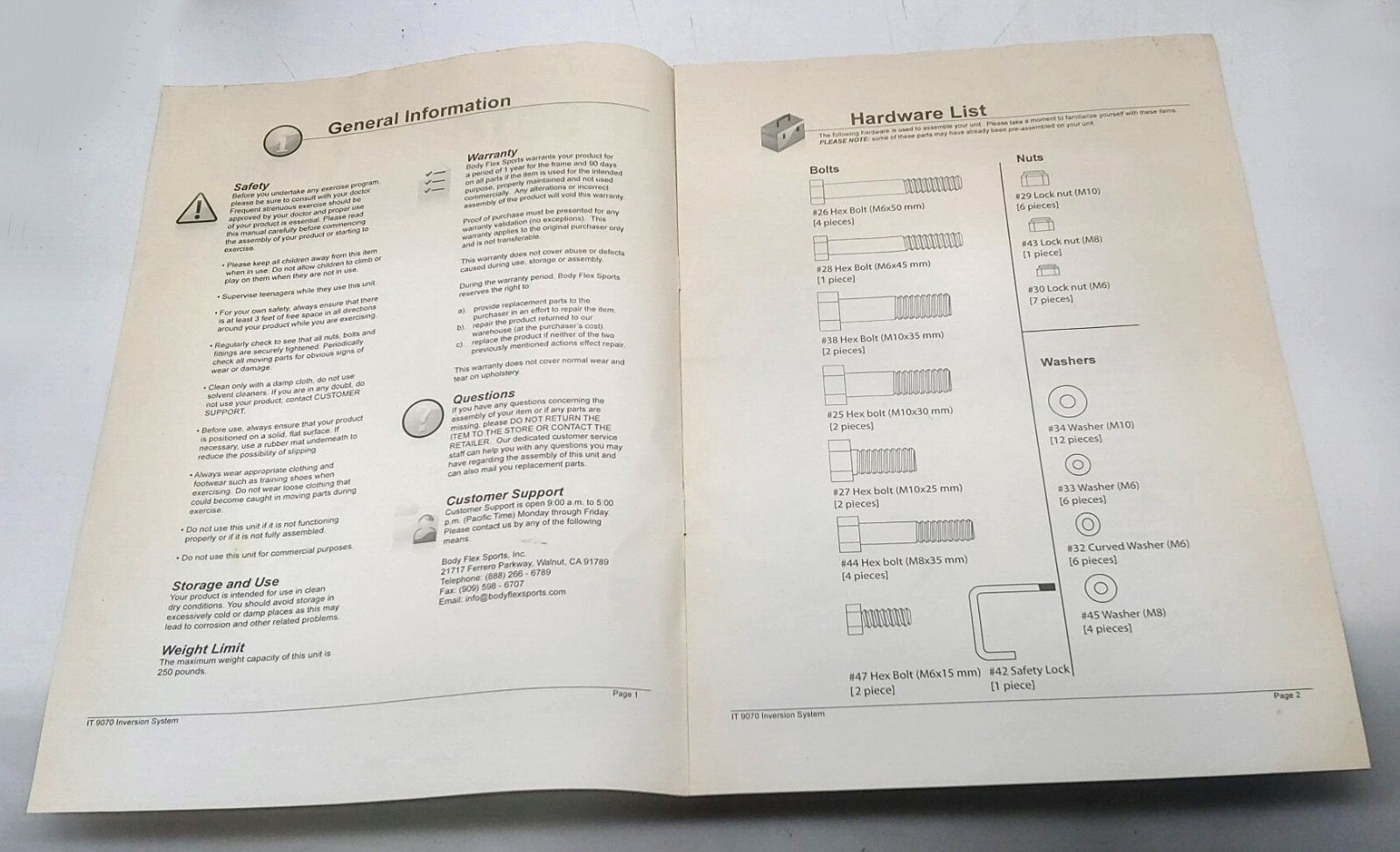 Body Champ IT 9070 Gravity Inversion System Owner's Manual | eBay